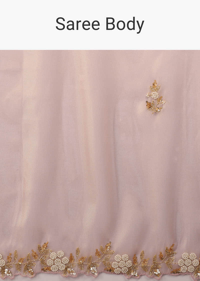 Buy White Moti and Cut Dana Embroidery Mauve Tissue Saree | KALKI ...